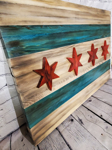 chicago flag art